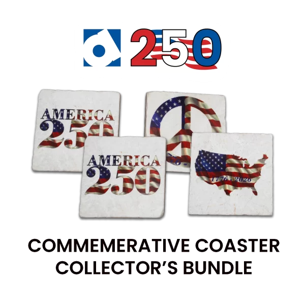 America 250 Commemorative Marble Coasters – Collector’s Bundle | All ...
